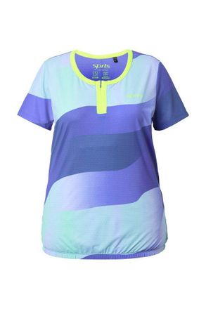 Ulla Popken T-Shirt Funktions-Bikeshirt Rundhals Halbarm Taschen