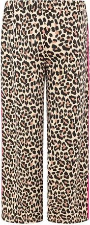 Zwillingsherz Sweathose Leo Leo Muster, pinker Streifen an der Seite, Eingriffstaschen