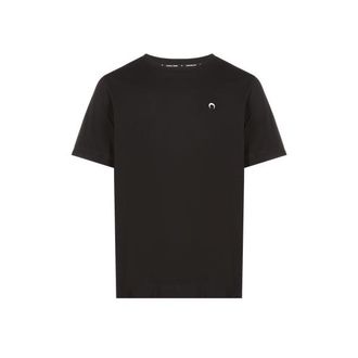 Marine Serre T-shirt col rond en coton