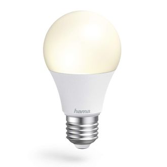Hama WLAN Lampe mit Lampenfassung E27, (Smart Lampe funktioniert ohne Hub, LED Leuchtmittel mit 10W in Glühbirnenform, Sprach-/App-Steuerung, Smart Home La