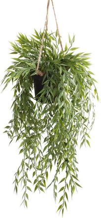 Botanic-Haus künstliche Bambus Pflanze Hängeampel im schwarzen Kunststofftopf