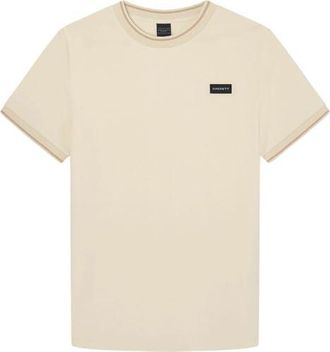 Hackett HS Badge Tee T-Shirt, Beige (Bone), M Homme