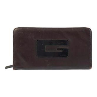 Gucci Portefeuille long en cuir Pre-owned - Femme - Pre-owned - Brun - Taille: ONE Size