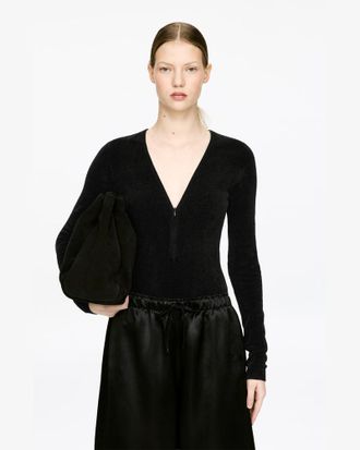 Arket Samtbody -Schwarz