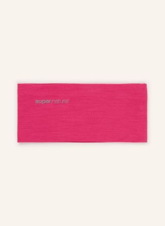 super.natural Stirnband Wanderlust Mit Merinowolle rosa
