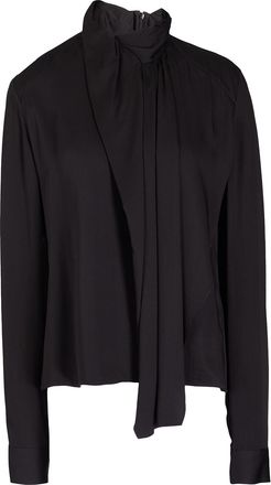 8 by YOOX VISCOSE TIE-NECK BOW BLOUSE