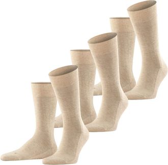 Falke Herren Functional Socken London 3er Pack, Gr&ouml;&szlig;e:43-46;Farbe:Sand Melange (4650)