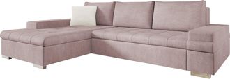 Mirjan24 Ecksofa Bangkok Mini Premium, Eckcouch mit Schlaffunktion und Bettkasten, L-Form Couch f&uuml;r Wohnzimmer, G&auml;stezimmer, Ottomane Universal (Zoya 03 + Mokk