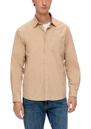 s.Oliver Herren Hemd Langarm, Regular Fit Brown S