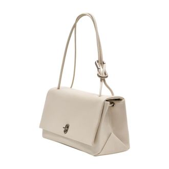 Marc Jacobs Womens The Large Dual Shoulder Bag - Marc Jacobs Leather White Cowhide Shoulder-Hobo-Bags