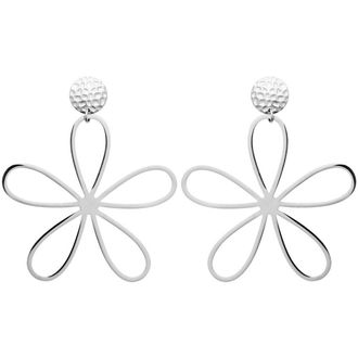 Brillaxis Boucles doreilles fleur acier