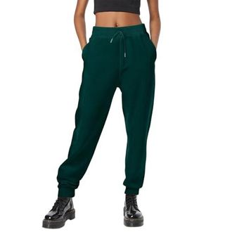 Generic Pantalon de jogging baggy en coton pour femme - Taille élastique - Pantalon de sport avec poches et cordon de serrage - Pantalon de survêtement léger 