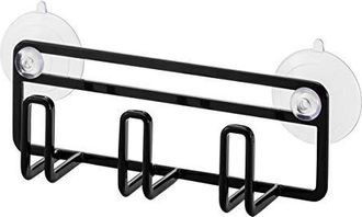 Yamazaki Tableware Yamazaki 4903 TOWER Schwammhalter, schwarz, Stahl, minimalistisch, 16 x 4 x 5.5 cm