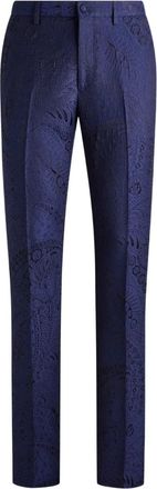 Etro pantalon à motif cachemire - Bleu