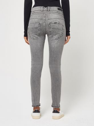 Gang Slim-fit-Jeans GANG 94MARGE, Damen, Gr. 32, N-Gr, grau stone, Denim/Jeans, Obermaterial: 98% Baumwolle, 2% Elasthan, unifarben, slim fit lang, Jeans S