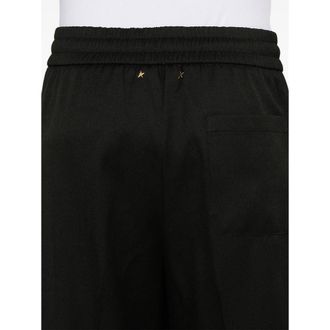 Golden Goose Virgin Wool Tapered Trousers - Black