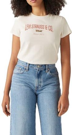 Levi's Femme The Perfect Tee T-Shirt, Mini Scenic BW Patch, XS