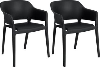 Clp 2er Set Stapelstühle Puebla schwarz