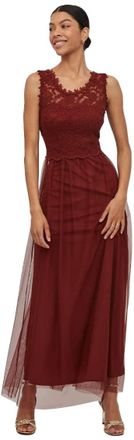 Vila Damen Vilynnea Maxi - Noos Dress, Fired Brick, 42 EU