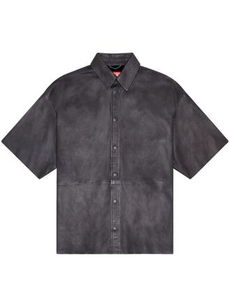 Diesel chemise S-EMIN-LTH en cuir - Noir