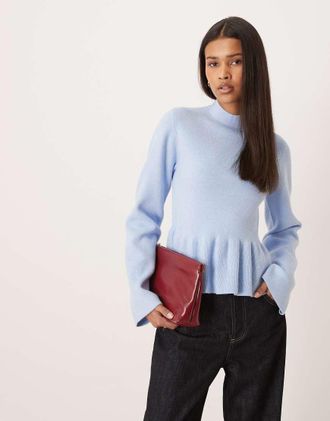 Gina Tricot Gina Tricot - Gestricktes Sch&ouml;&szlig;chenoberteil in Hellblau