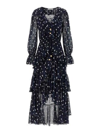 Self Portrait Maxi Robe - Bleu