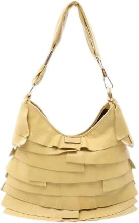 Saint Laurent Pre-owned Sac bandouli&egrave;re en cuir Santrope - Femme - Pre-owned - Jaune - Taille: ONE Size
