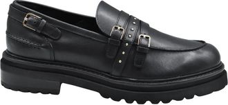 Janet & Janet Platform Flats With Buckle Accents - Gr. 36 (EU) - in Schwarz