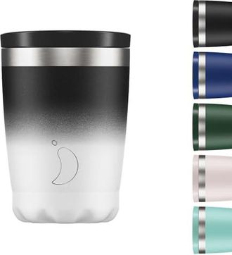 Chilly's Original Tasse &agrave; Caf&eacute; - Tasses de Voyage R&eacute;utilisables avec Couvercle - Pour Boissons Froides/Chaudes - Tasse Isotherme &agrave; Double Paroi Isol&eacute;e Sous Vid