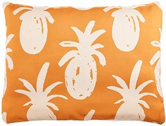 Bonamaison Le Jardin du Lin Kissenbezug Zierkissenbezug Orange-Off Weiß Kissenbezug, Für Bett, Auto, Sofa, Haus, Wohnzimmer, Schlafzimmer, Dekoration, 45x60 Cm -