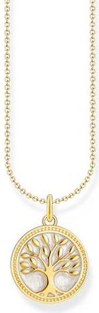 Thomas Sabo KE2220-427-39 Chaîne avec pendentif arbre damour en argent plaqué or, taille unique, Argent sterling, Pas de gemme