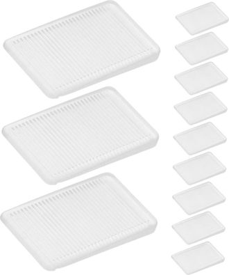 DOITOOL 8 Stück Teiliges Transparente Verstellbare Möbelkeile aus Kunststoff für Tisch Schrank und Tür Kratzfest Höhenverstellbar Schützt Böden für Bücherrega