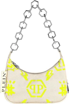 Philipp Plein Hobo Bags - Nylon Shoulder Bag Monogram - Gr. unisize - in Wei&szlig; - f&uuml;r Damen