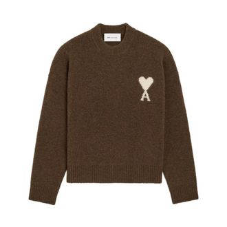 Ami Pull De Coeur - Homme - Pulls - Brun - Taille: S