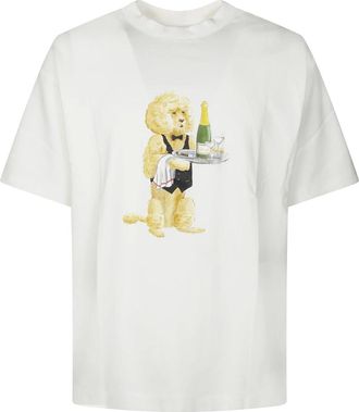 Dr&ocirc;le de Monsieur Homme, Tops, Blanc, Taille: M Tshirt Stampa Poodle