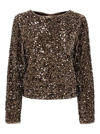 Only Onlconfidence L/S Sequin Bow Top JRS, Mountain Trail, S