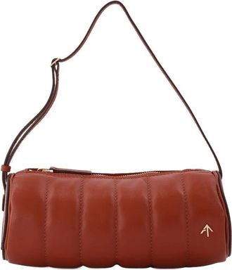 Manu Atelier Hobo Bags - Padded Cylinder Bag In Red Leather - Gr. unisize - in Rot - für Damen