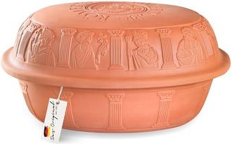 R&ouml;mertopf R&ouml;mertopf Br&auml;ter MAXI f&uuml;r 8-10 Personen - 7 Liter G&auml;nsebr&auml;ter mit Deckel aus Keramik - Zum Schmoren, Braten und Dampfgaren - Backofengeeignet
