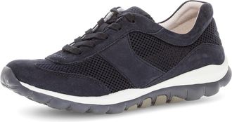 Gabor Damen Low-Top Sneaker, Frauen Halbschuhe,Wechselfußbett,Sportschuhe,Freizeitschuhe,Turnschuhe,Laufschuhe,nightbl.(S.w/blau),42.5 EU / 8.5 UK