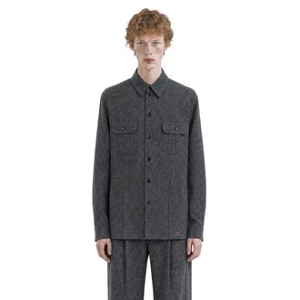 Valentino Boutonn&eacute; Wool Overshirt