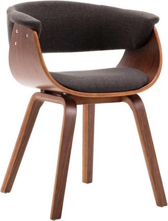 vidaXL Vidaxl - Chaise de salle &agrave; manger gris fonc&eacute; en bois et bois incurv&eacute;s Couleur : gris