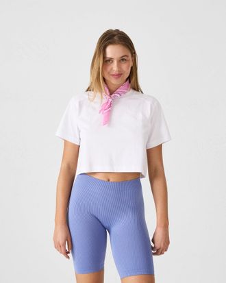 Jott T-shirt col rond en coton Blanc Mazu - Taille XS