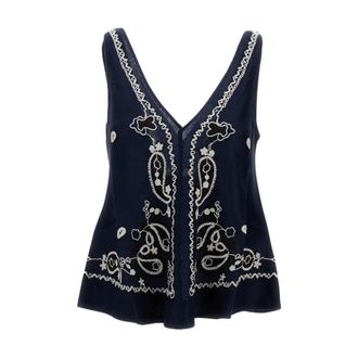 P.A.R.O.S.H. P.a.r.o.s.h., Damen, Oberteile, Blau, LGr&ouml;&szlig;e
