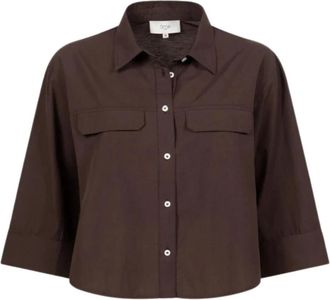 &Acirc;m&egrave; Odile Cropped Shirt - - Blouses & Shirts - Damen - Braun - L