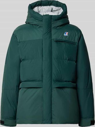 K-Way Steppjacke mit Logo und Kapuze