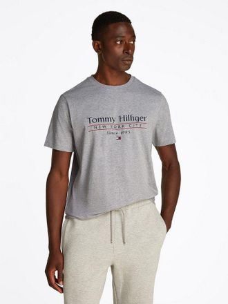 Tommy Hilfiger T-Shirt HILFIGER CENTER STACK TEE mit gro&szlig;em Schriftprint