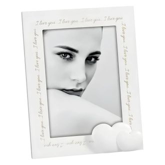 Mascagni Casa Bilderrahmen, 13 x 18 cm, Holz, mit Details Herzen aus Kunstharz