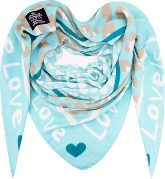 Glamexx24 Damen Schal Love Herz Dreieck Schal Baumwolle Dreieckstuch Schal f&uuml;r Fr&uuml;hling, Sommer, Herbst und Winter Made in Italy