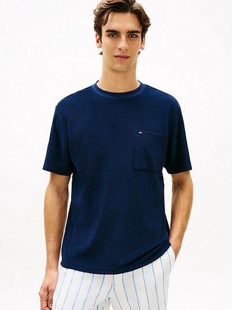 Tommy Hilfiger T-shirt en tissu &eacute;ponge &agrave; col ras-du-cou