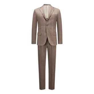 Eleventy Costume deux pi&egrave;ces simple boutonnage - Homme - Costumes - Brun - Taille: XL